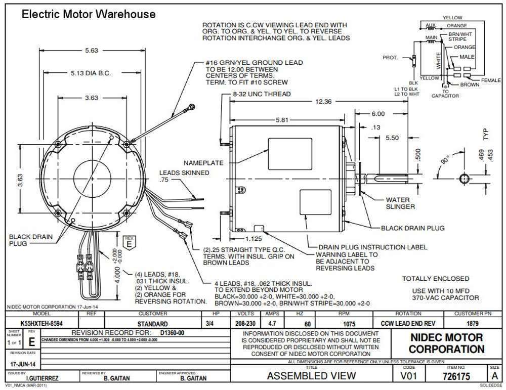 10731 Replacement Motor - cemotors