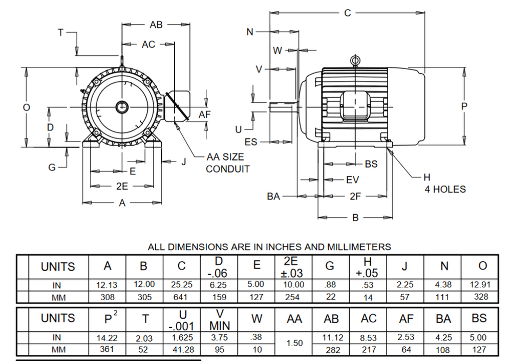 US-NIDEC HW7V3E2 Cooling Tower Motor | 254T | TEFC | 7 1/2HP | 1Spd ...