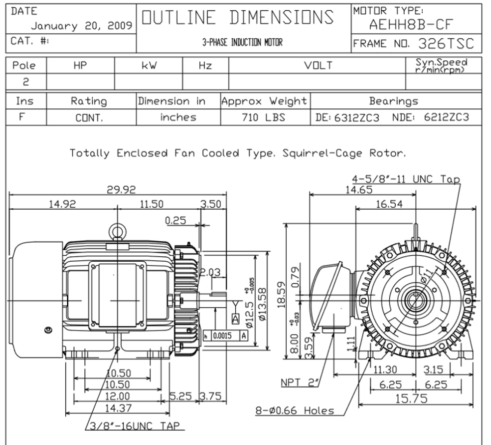TECO HB0502C IEEE 841 Motor – cemotors