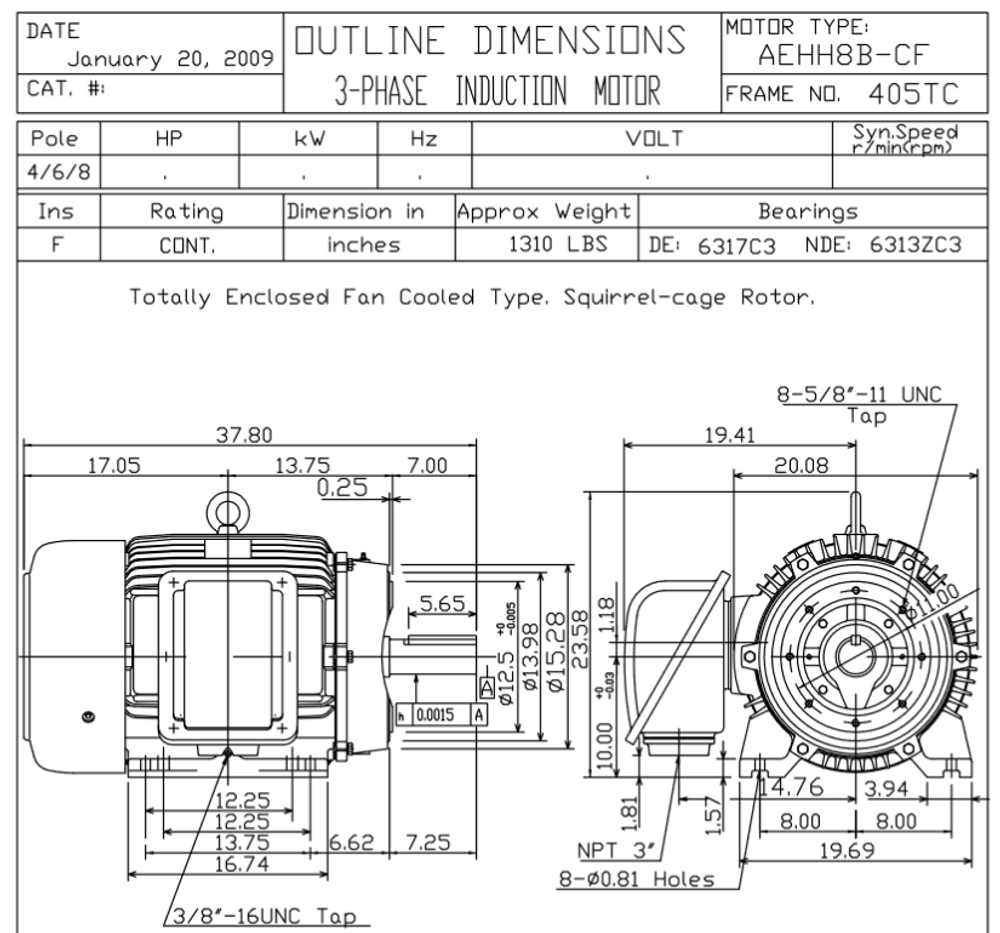 TECO HB0756C IEEE 841 Motor - cemotors