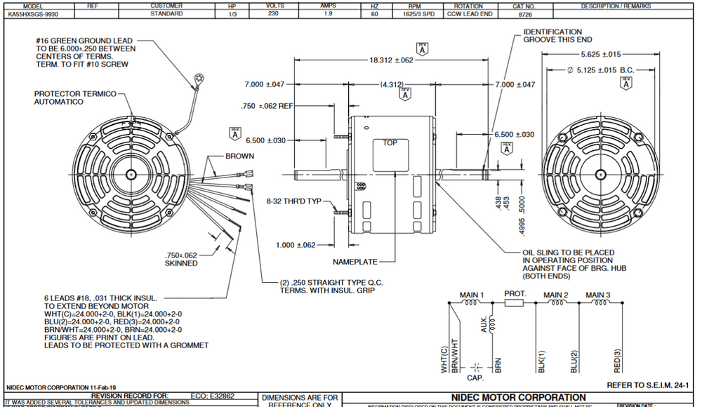 US-Nidec 8726 - cemotors