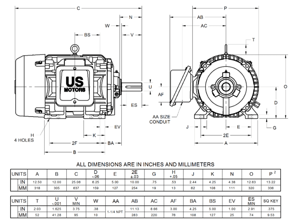 US-Nidec 8D15P1C IEEE 841 Motor - cemotors