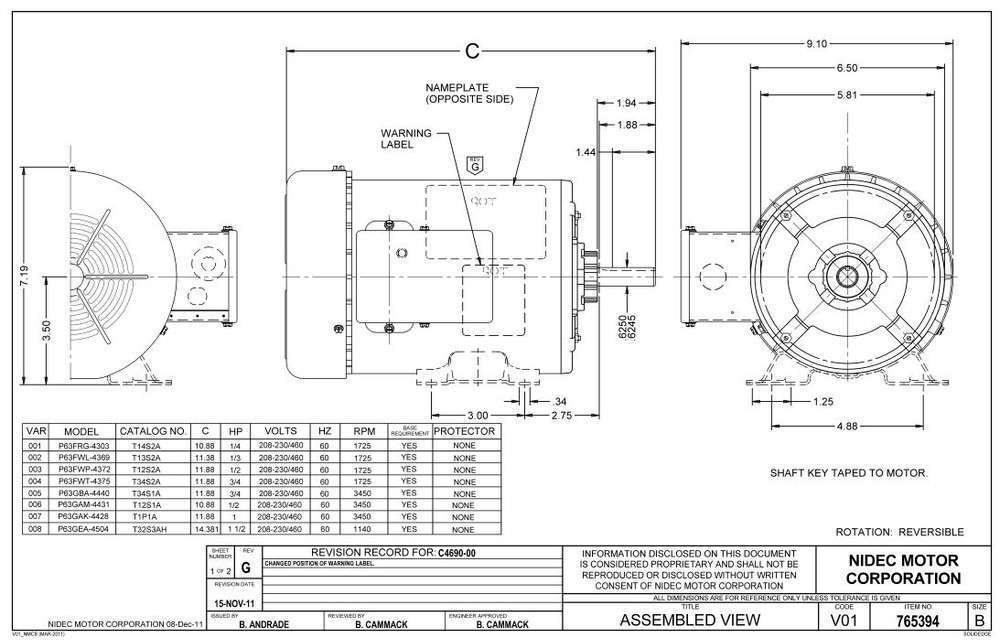 103020 Replacement Motor - cemotors