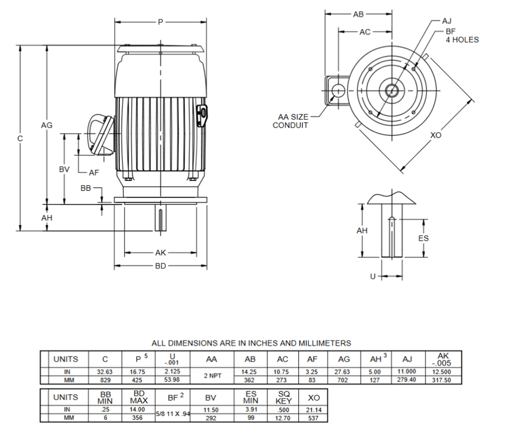 US-Nidec C40P2FCR General Purpose Motor - cemotors