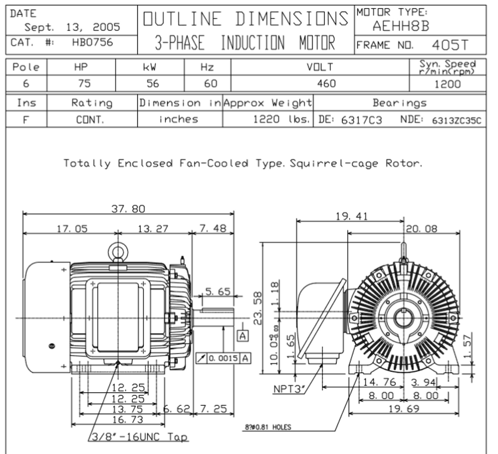 TECO HB0756 IEEE 841 Motor - cemotors