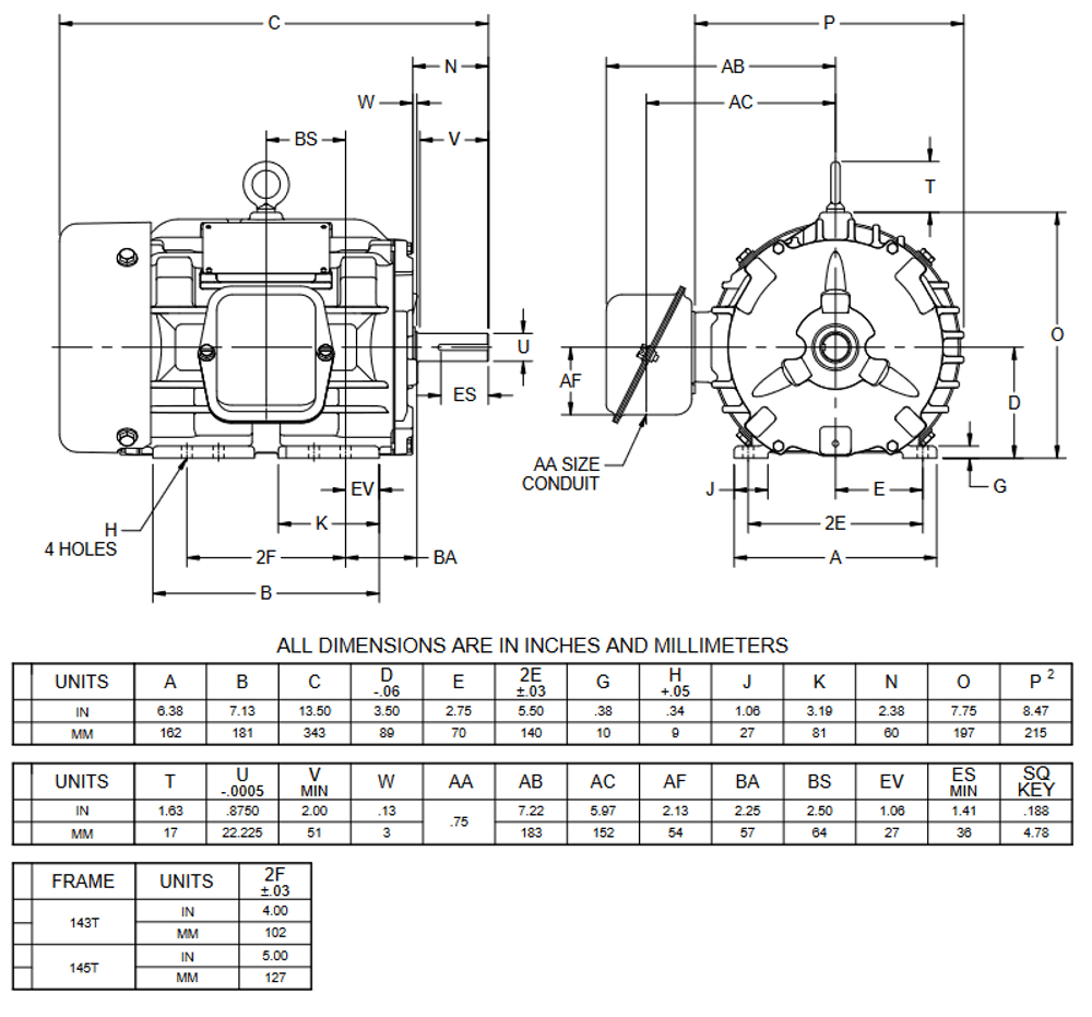 US-Nidec HD32P1H General Purpose Motor - cemotors