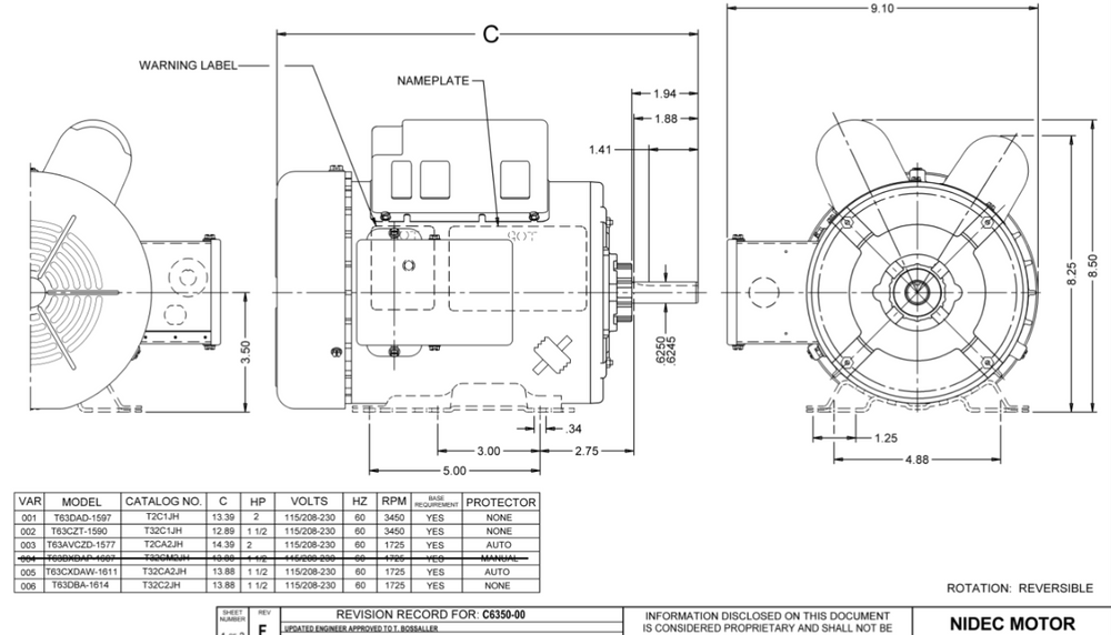 5K923 Replacement Motor - cemotors
